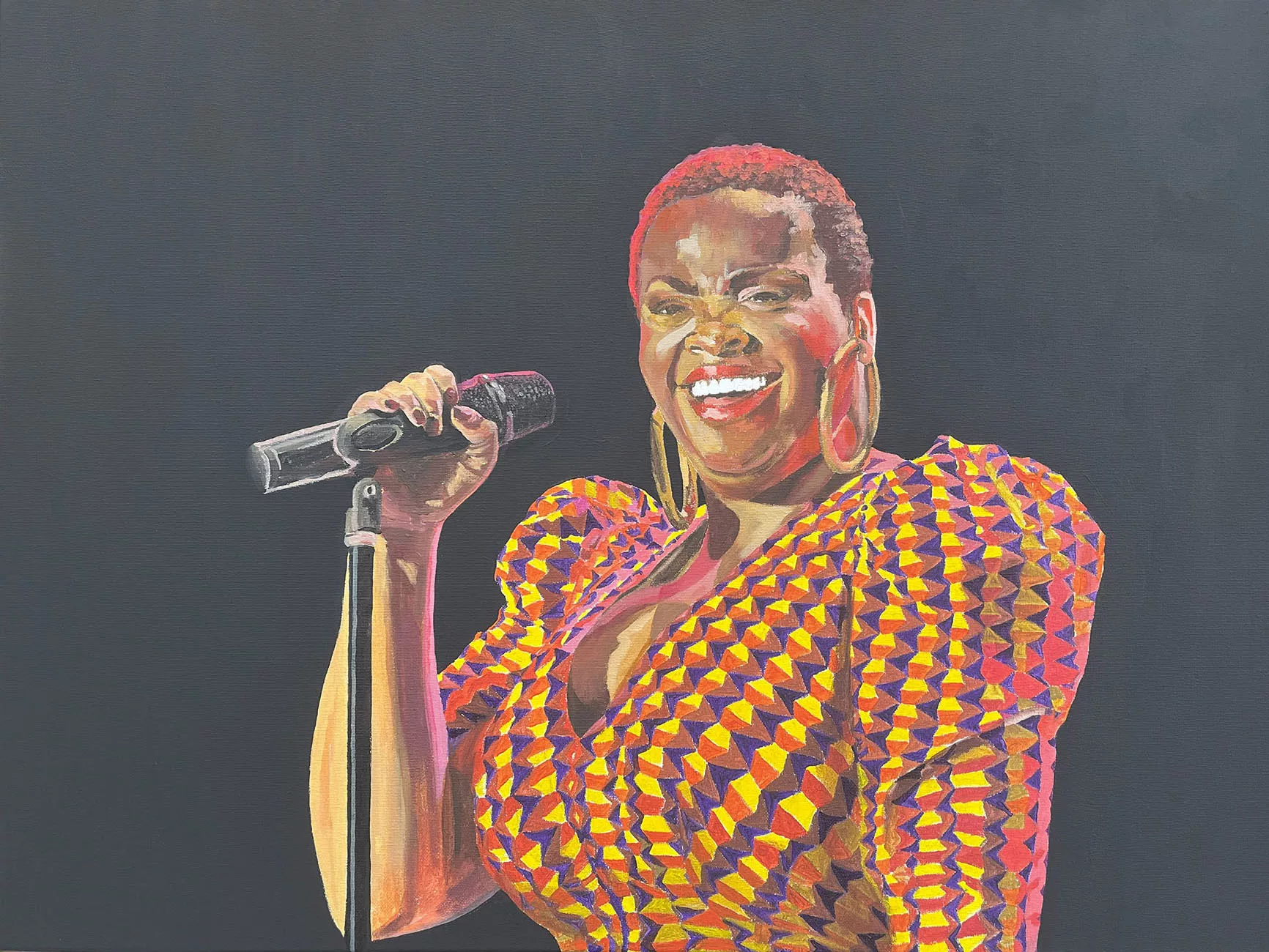 Jill Scott portrait painting - Harmarium Portrait Art